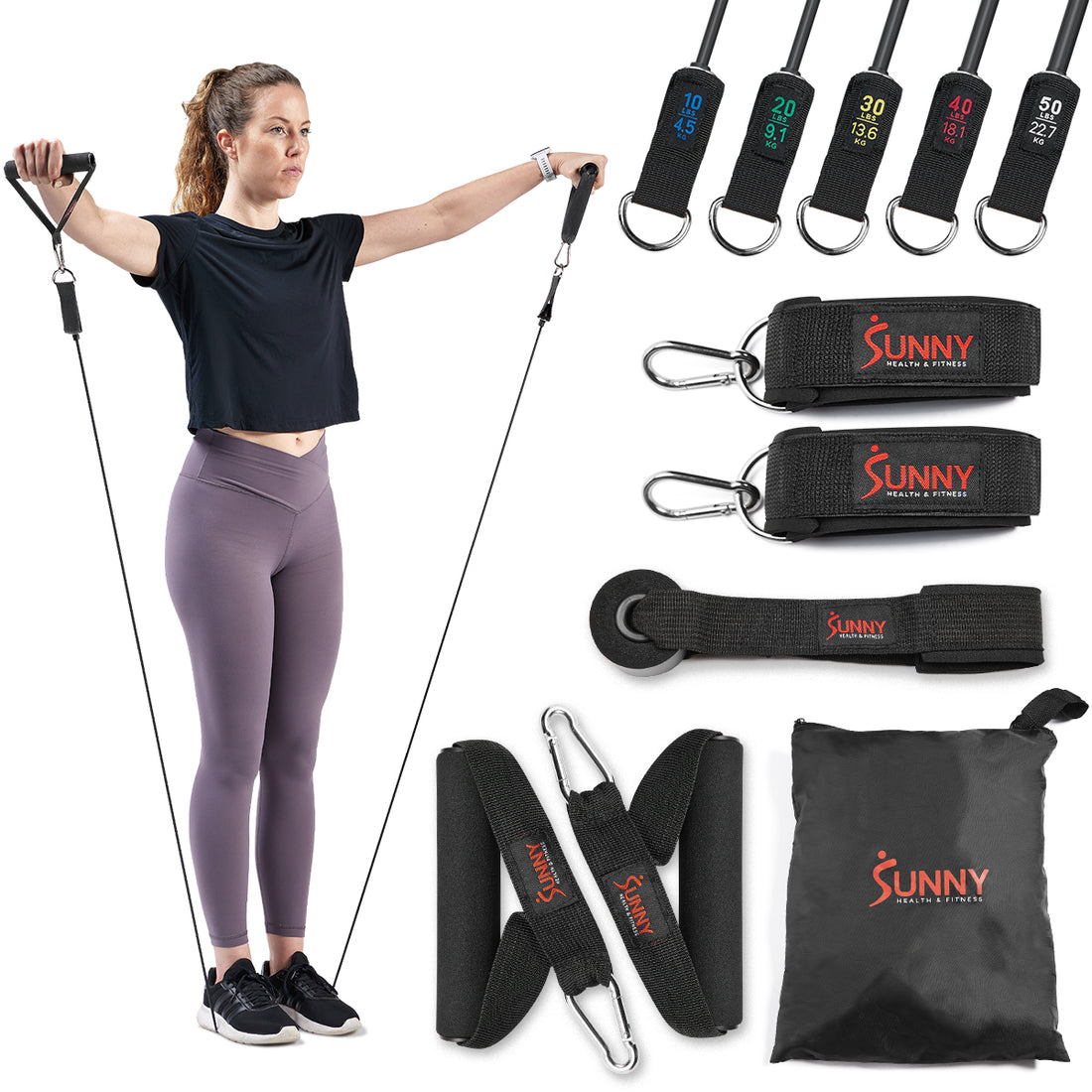 SUNNY HEALTH & FITNESS RESISTANCE TUBE SET - NO.089COMBO – The Sports ...